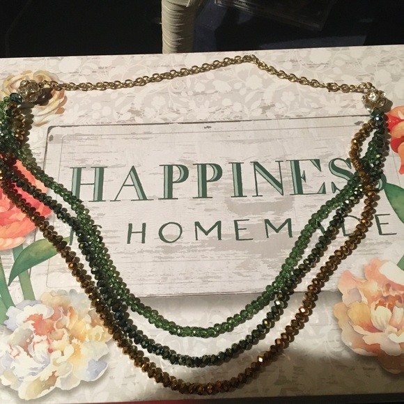 Jewelry | Multicolor Glitzy Sparkles Three Strand Necklace | Poshmark